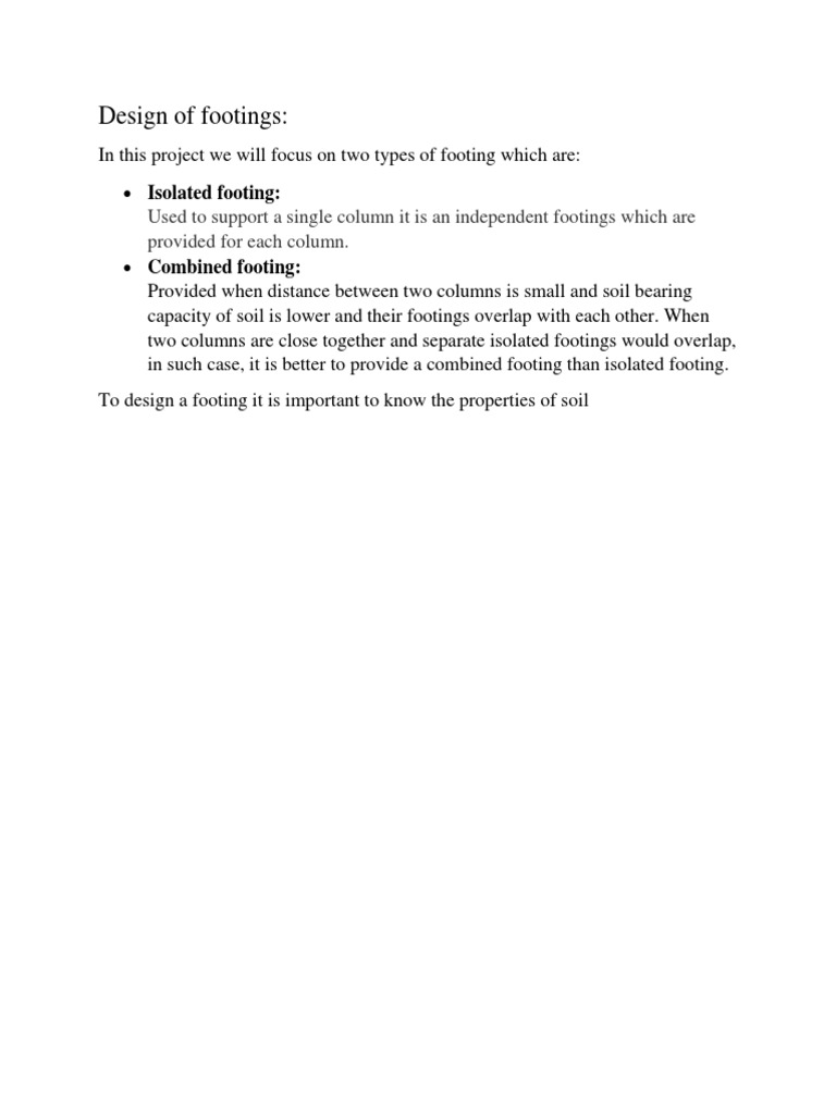 Design of Footings | PDF