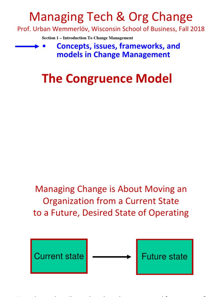 Congruence Model-POSTED PDF | PDF | Strategic Management | Business Process