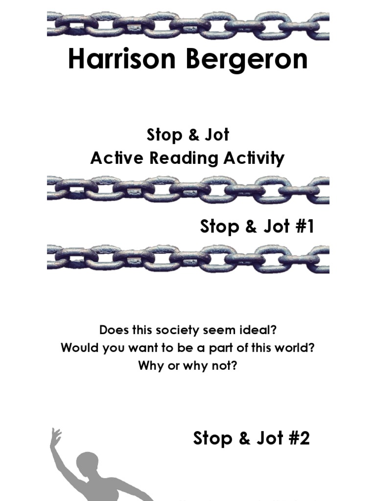 Harrison Bergeron Stop Jot Reading Activity | PDF