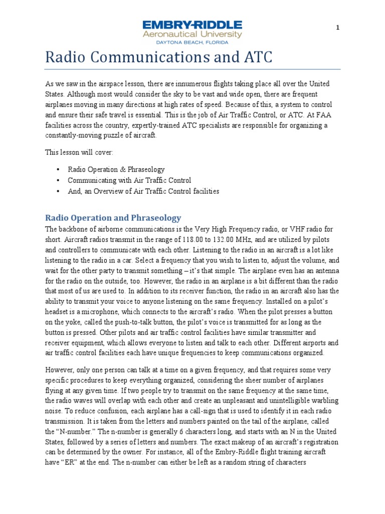 07 Radio Communications Transcript | PDF | Transponder (Aeronautics ...