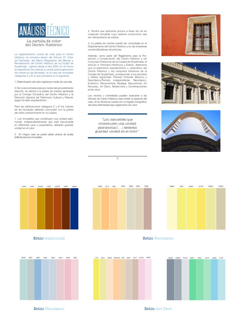 Cartilla de Color para el Centro Histórico | PDF