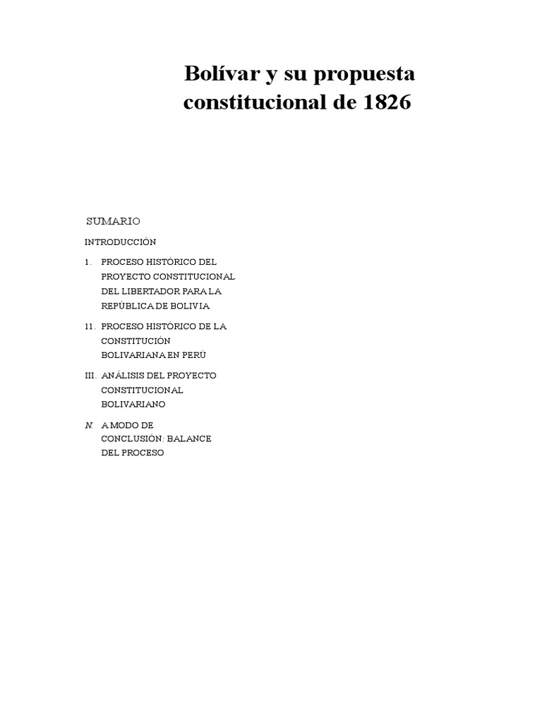 Constitucion 1826 | PDF | Bolivia | Perú