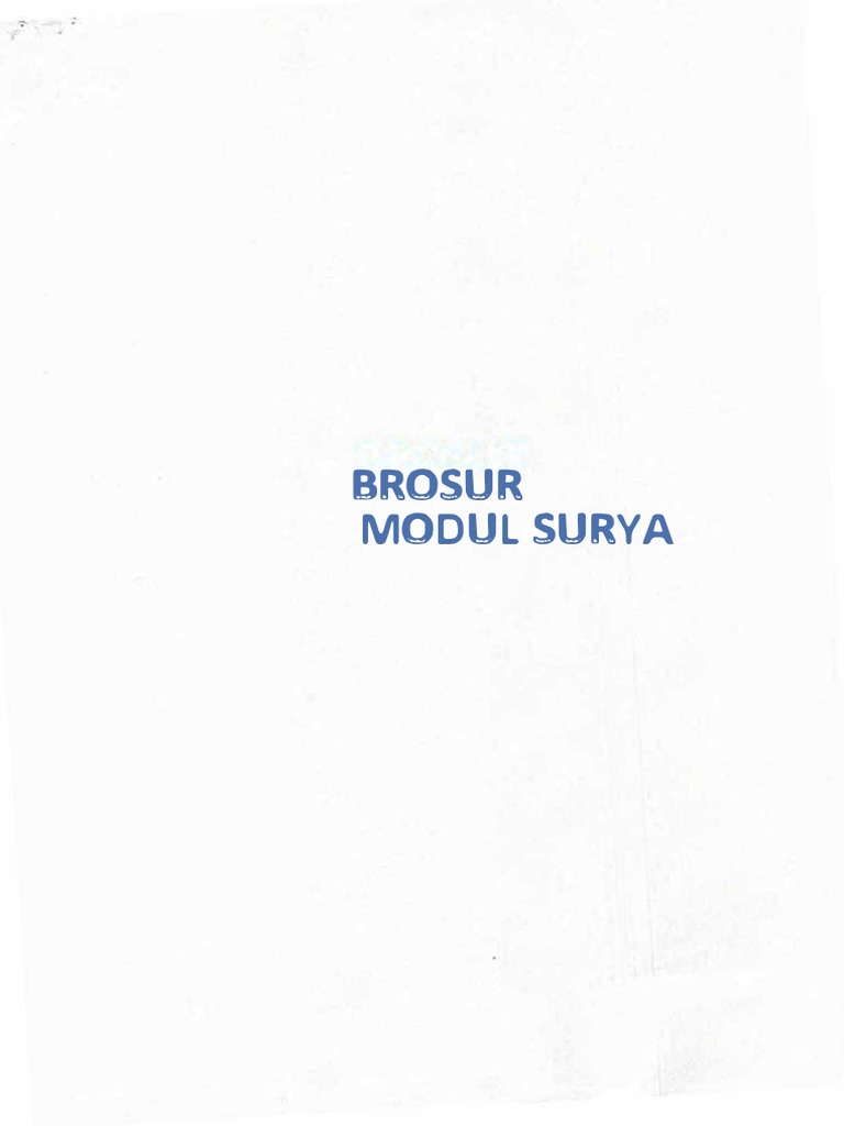 Brosur Modul Surya | PDF