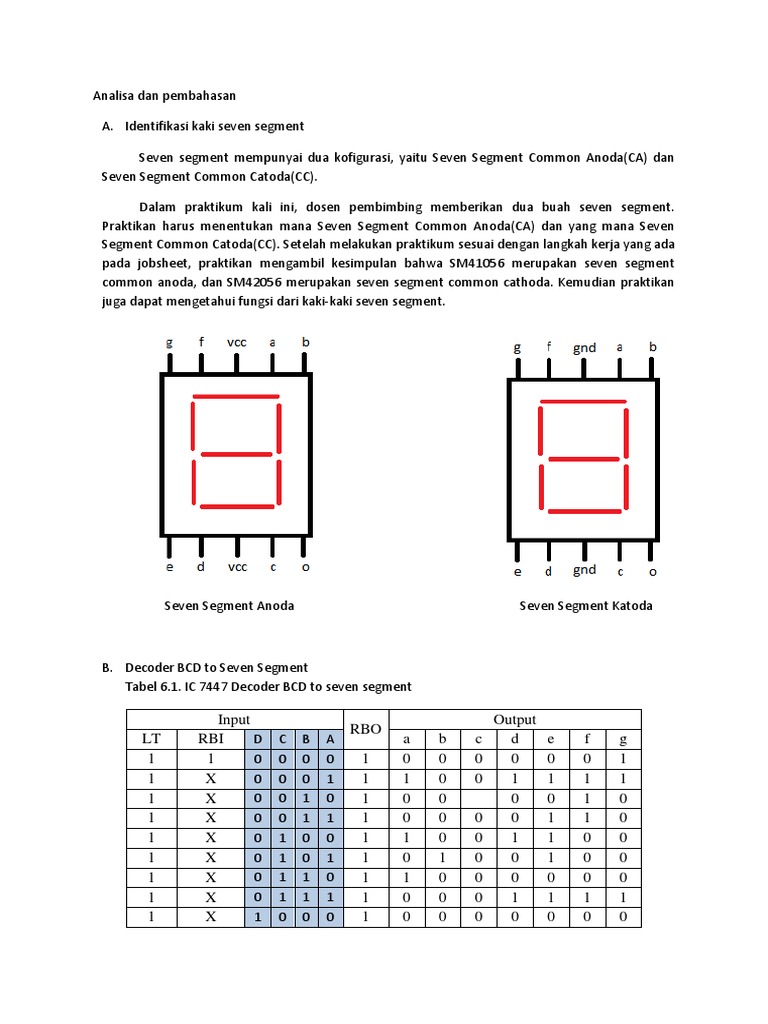 Analisa Dan Pembahasan 7 Segment | PDF