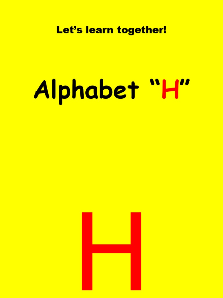 Alphabet " ": Let's Learn Together! | PDF