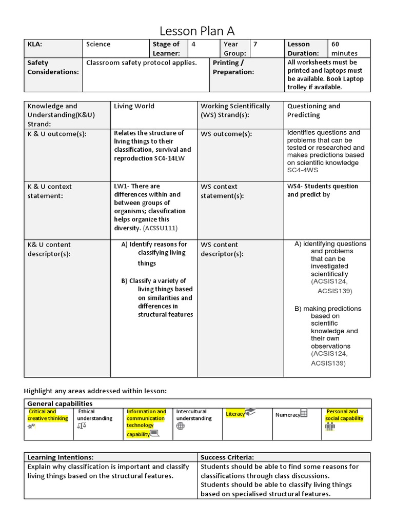 lesson plans- assignment 1 7-10 | Pedagogy | Teachers