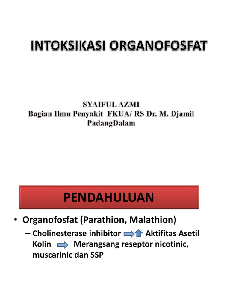 KP 4.2.2.3 - Intoksikasi Organofosfat | PDF