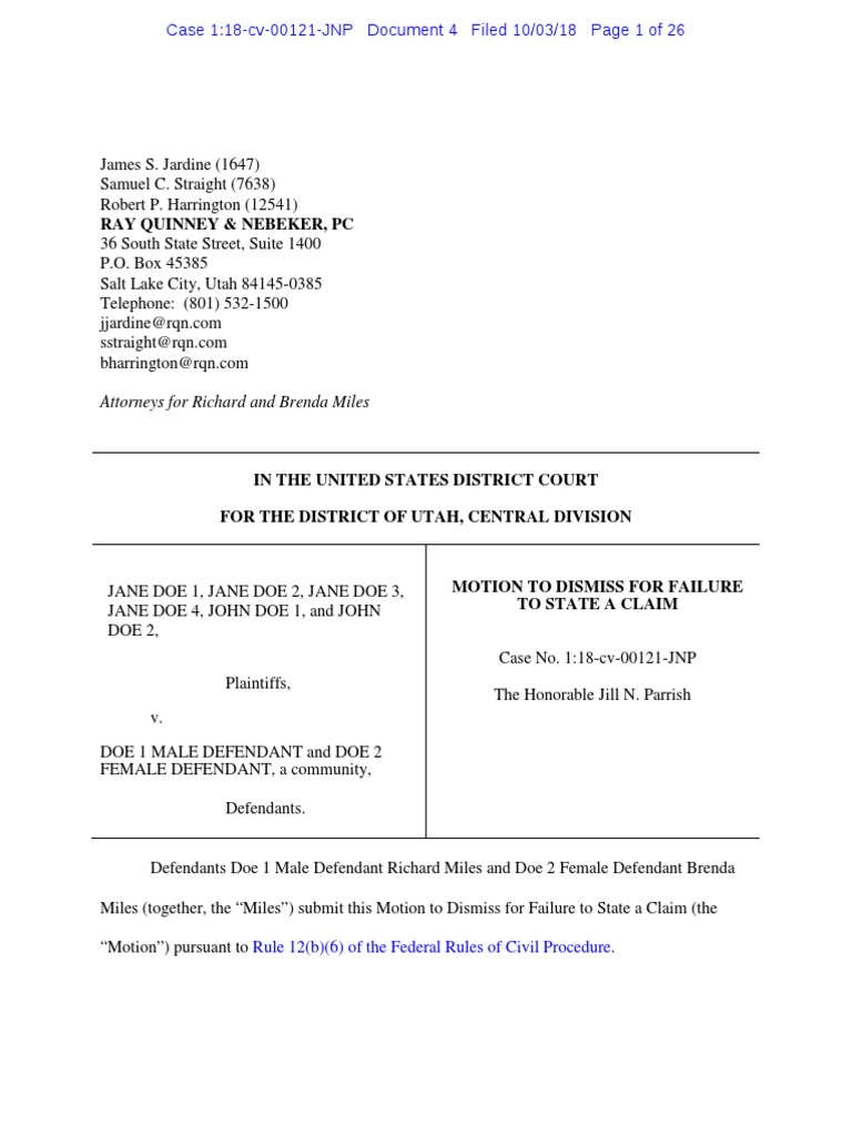 Motion to Dismiss | Federal Rules Of Civil Procedure | Statute Of ...