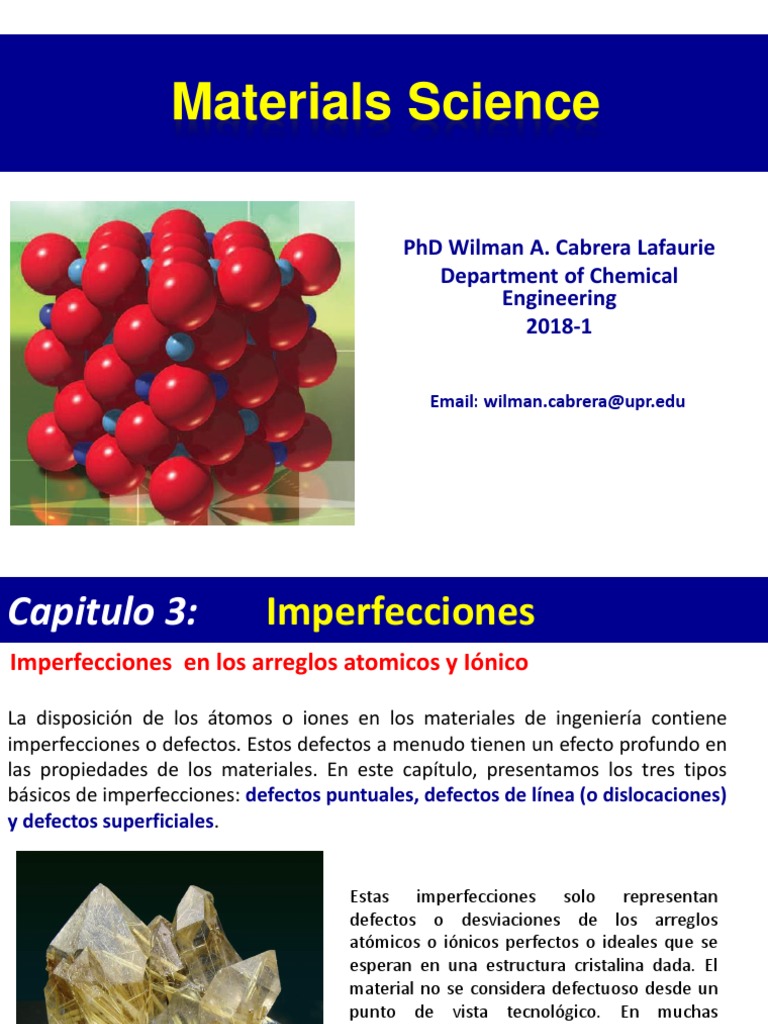 3. Defectos cristalinos | Dislocación | Estructura cristalina