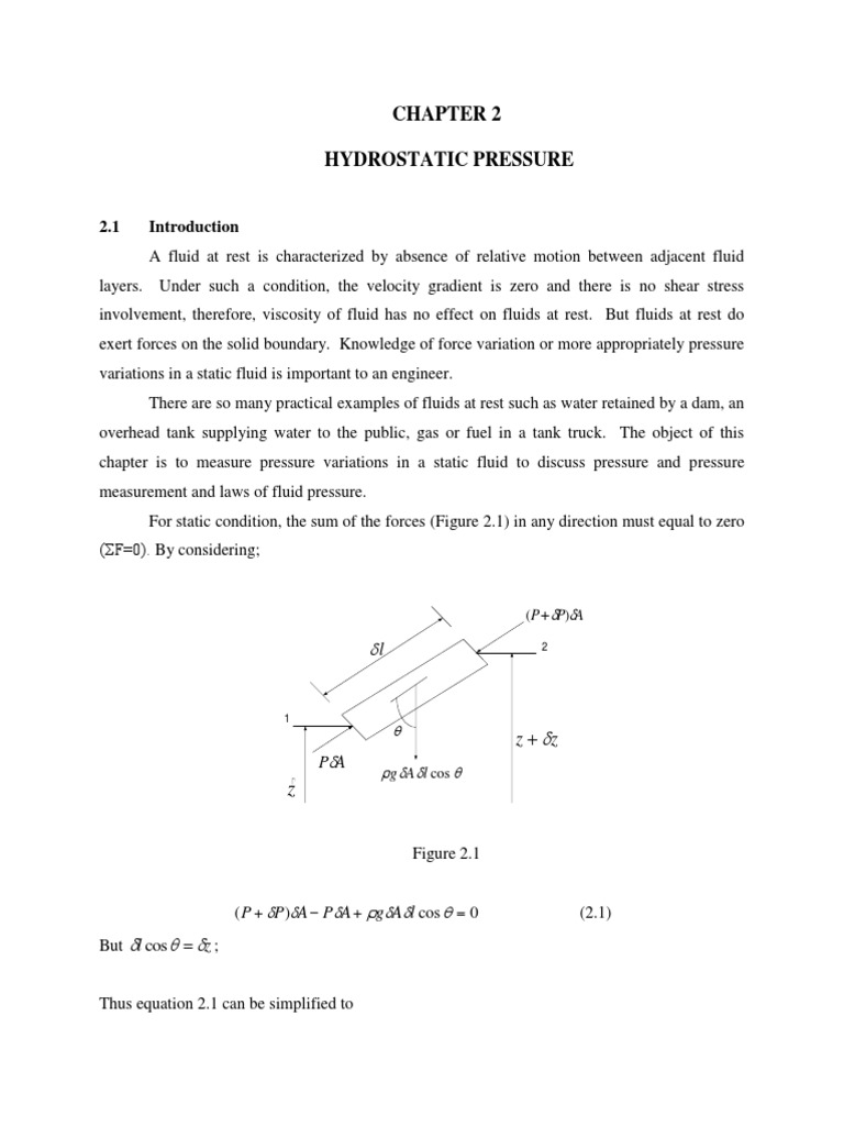 Chapter 2 Fluids | PDF | Pressure Measurement | Pressure