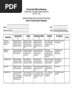 Food Tasting Rubrics | PDF