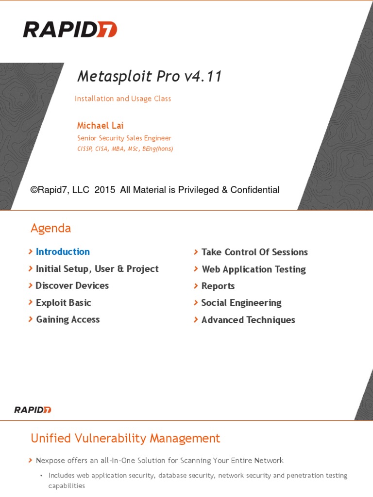 Metasploit Pro v4.11 | PDF | Exploit (Computer Security) | Transmission Control Protocol