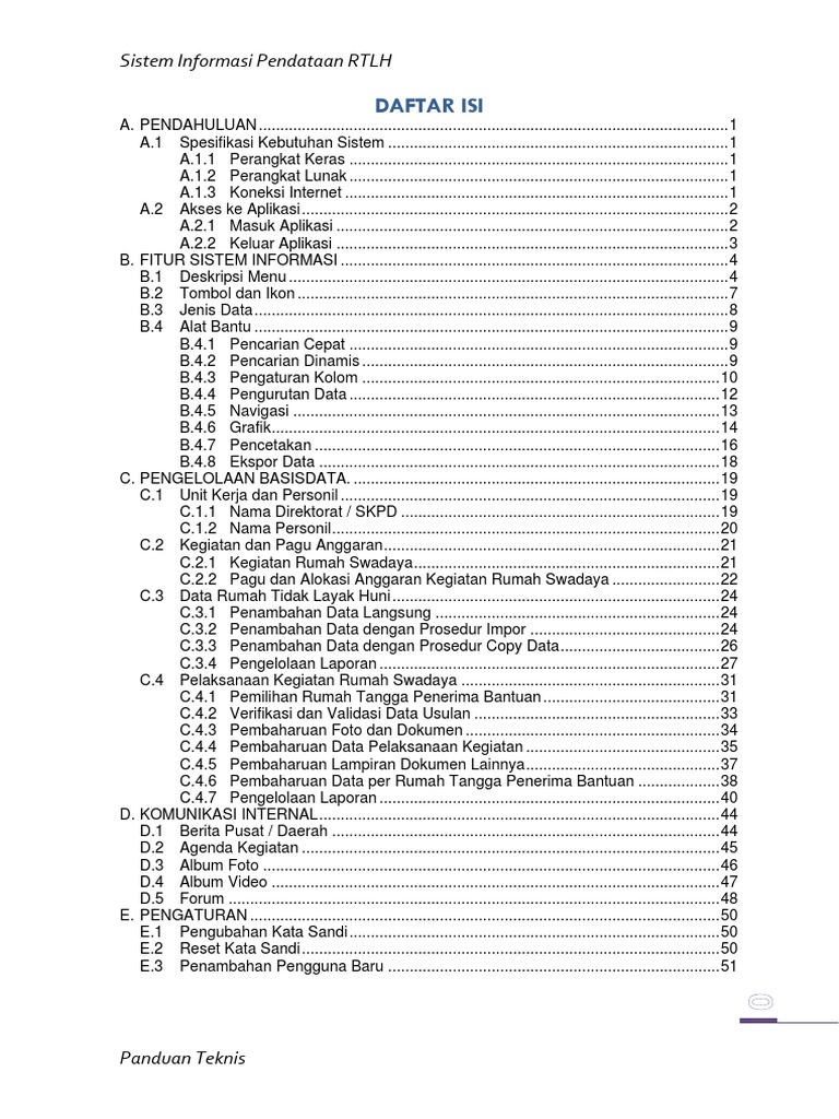 Panduan Teknis SIP-RTLH | PDF