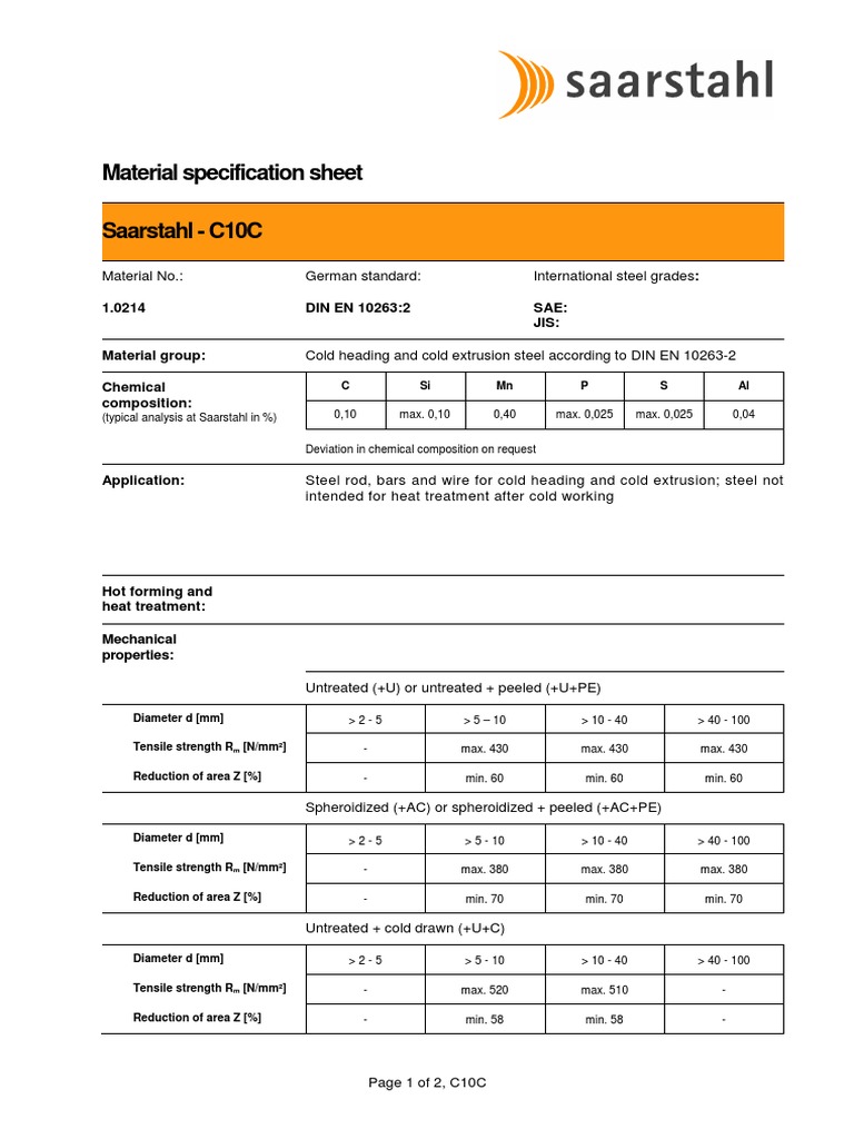 20160302015150-0214 - C10C Englisch | PDF | Metalworking | Steel