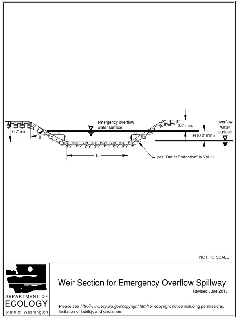 Weir Section For Emergency Overflow Spillway: Ecology | PDF