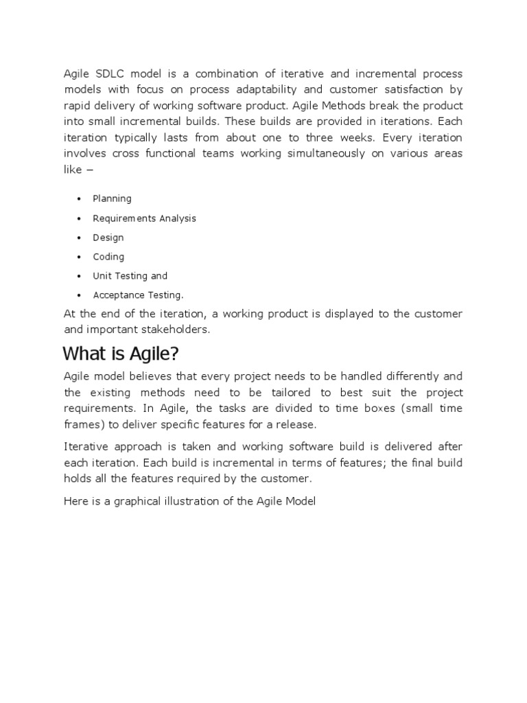 Agile SDLC Model Is A Combination of Iterative and Incremental Process ...