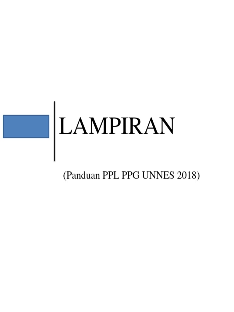 Panduan PPL PPG UNNES 2018 | PDF