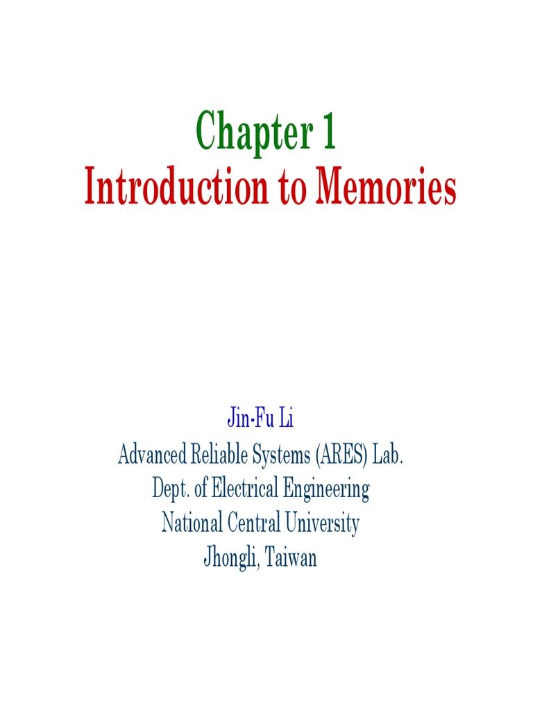 ch01 2 PDF | PDF | Random Access Memory | Computer Memory