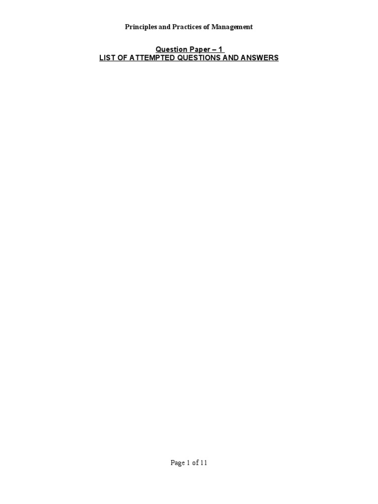 SCDL - Principles and Practices of Management | PDF | Multiple Choice ...