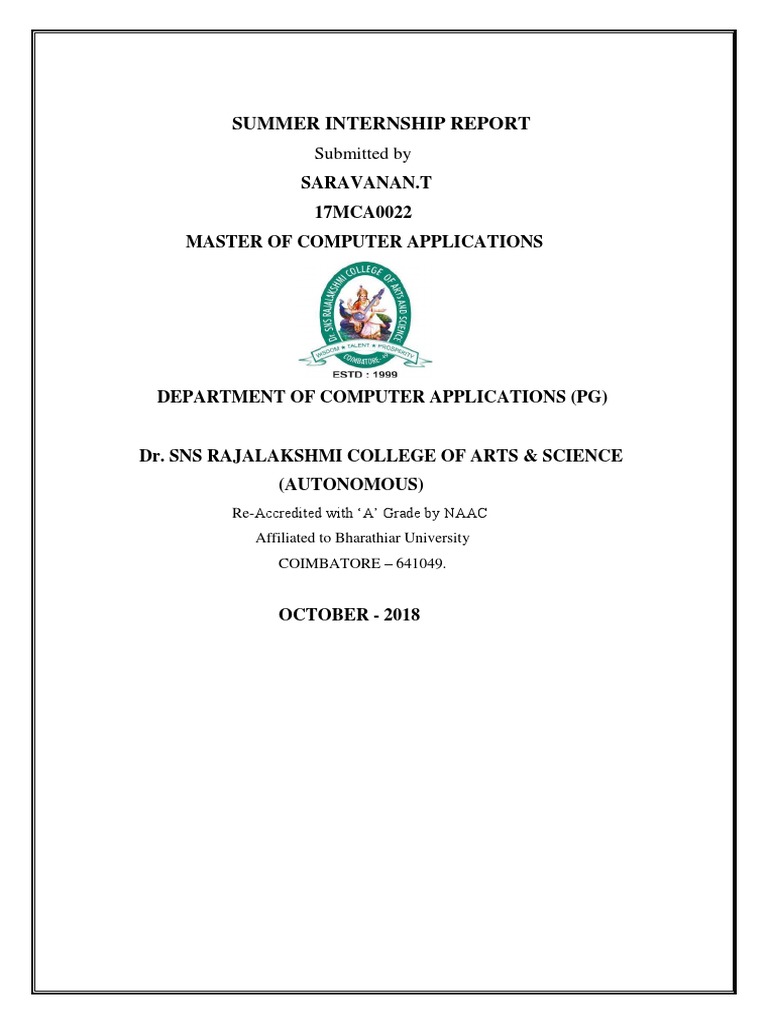 InternShip Training Report On Software Development | PDF | Network ...