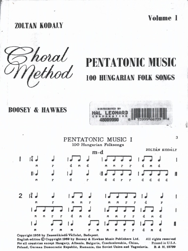Pentatonic Music Kodaly PDF | PDF | Entertainment (General)