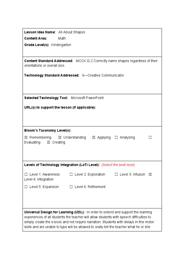 BPT Lesson Idea | PDF | Teachers | Pedagogy