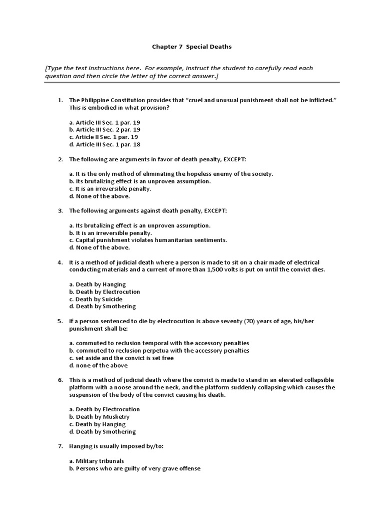 Type The Test Instructions Here. For Example, Instruct The Student To ...
