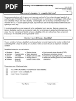 PWD Application Form | PDF | Employment | Disability