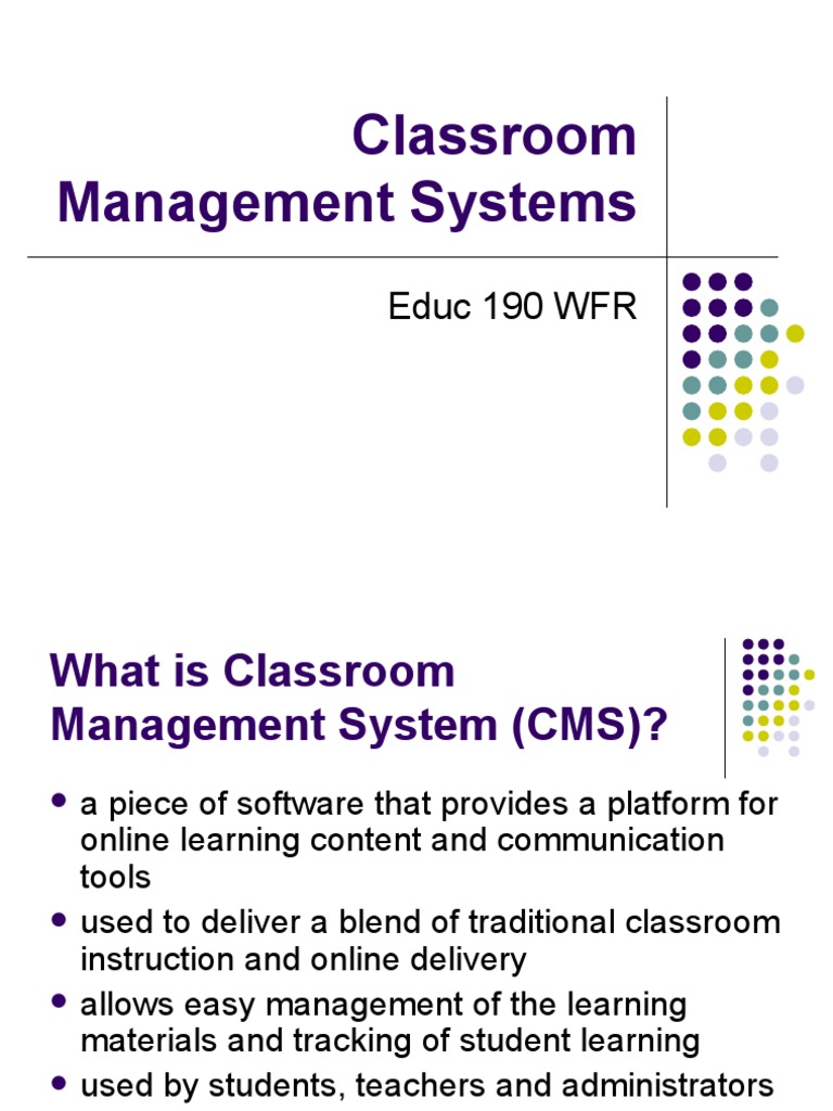 Classroom Management Systems | Download Free PDF | Communication ...
