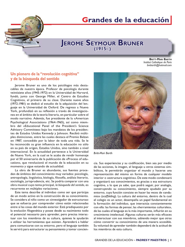 Biografía de Jerome Bruner | PDF | Conocimiento | Aprendizaje