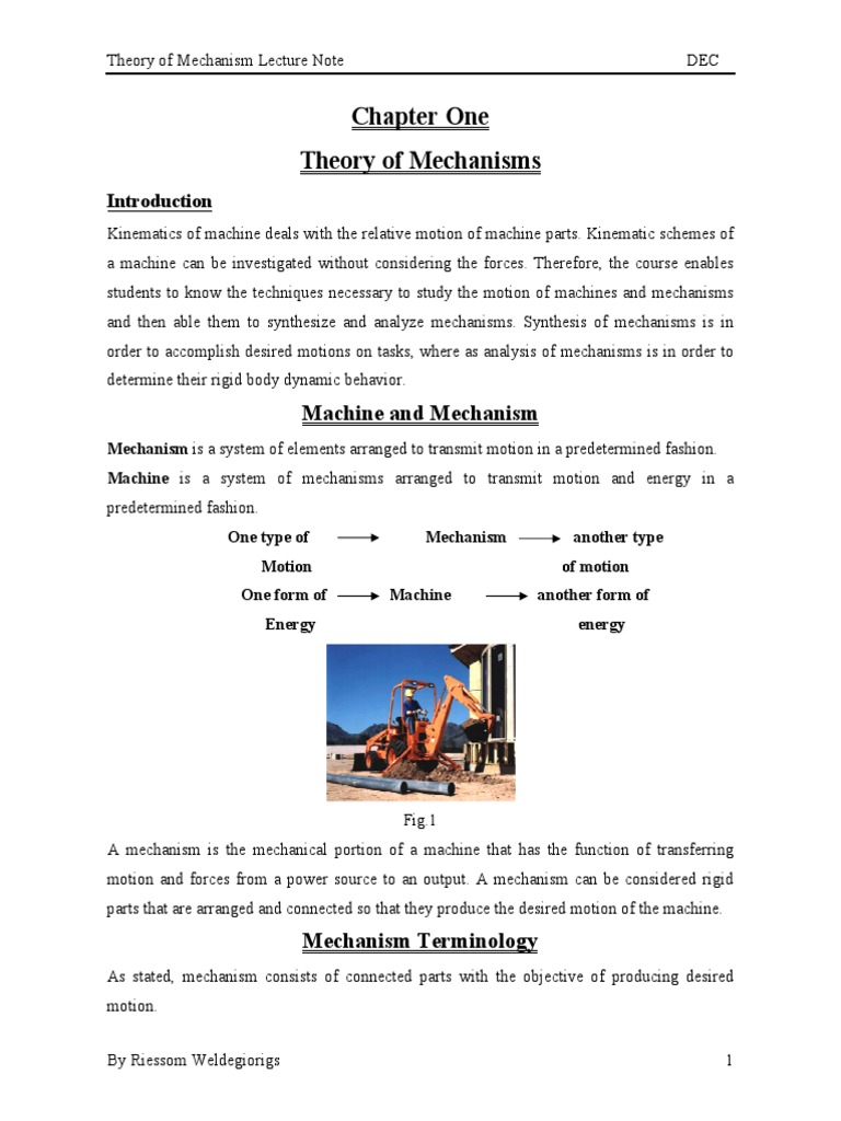 Theory of Mechanisms | PDF | Engines | Machines