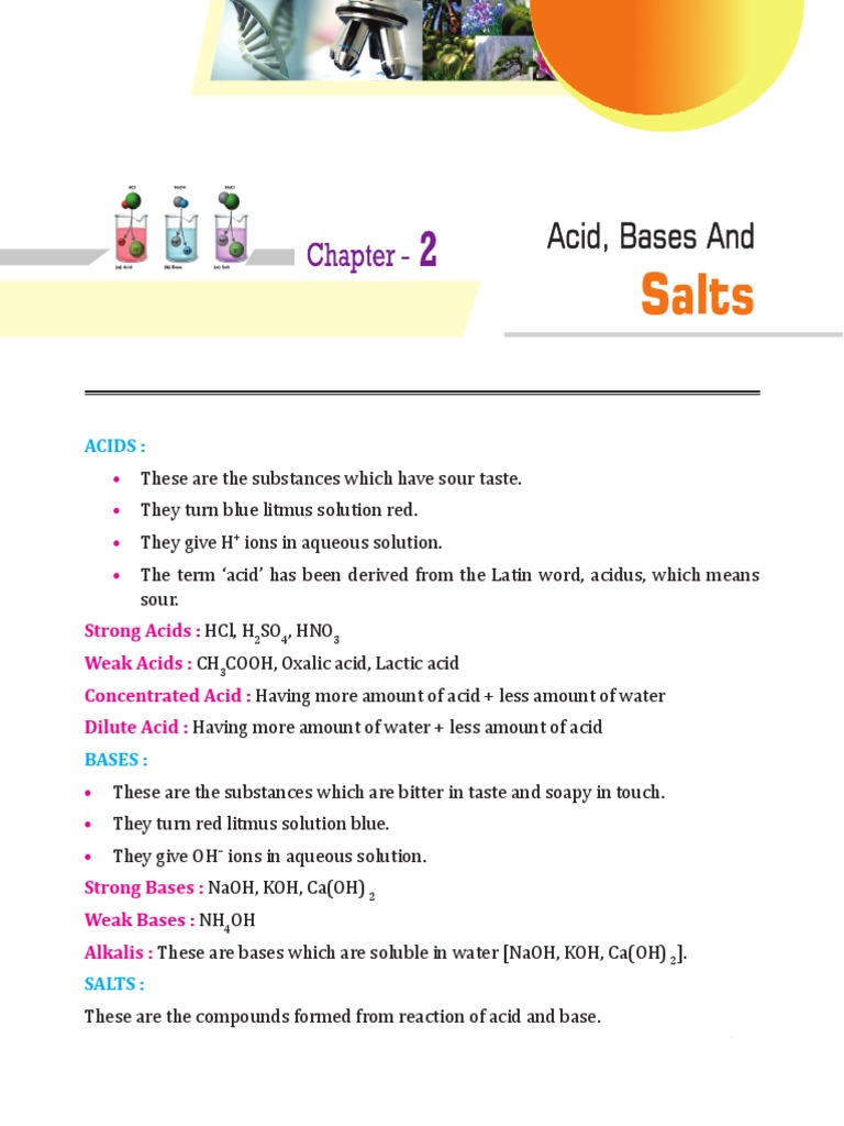 Study Material Class 10 Chapter 2 2017 PDF | PDF | Sodium Hydroxide ...
