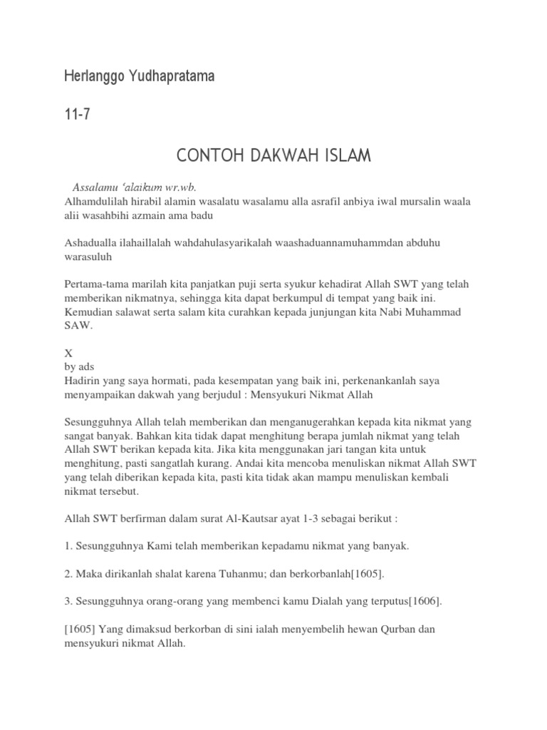 Contoh Dakwah Islam | PDF