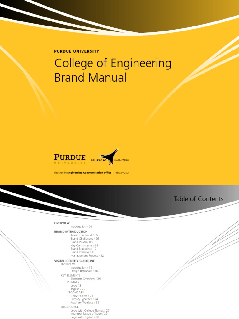 Purdue Engineering Brand Manual | PDF | Typefaces | Logos