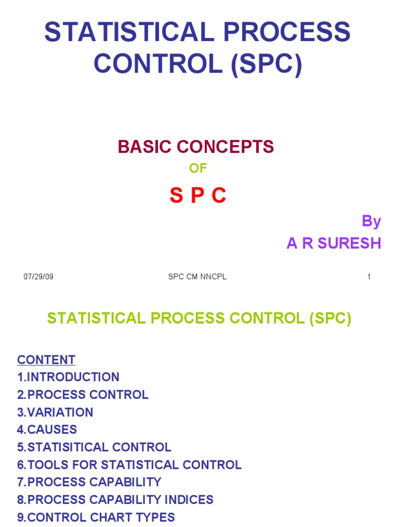 Statistical Process Control (SPC) | Standard Deviation | Mean