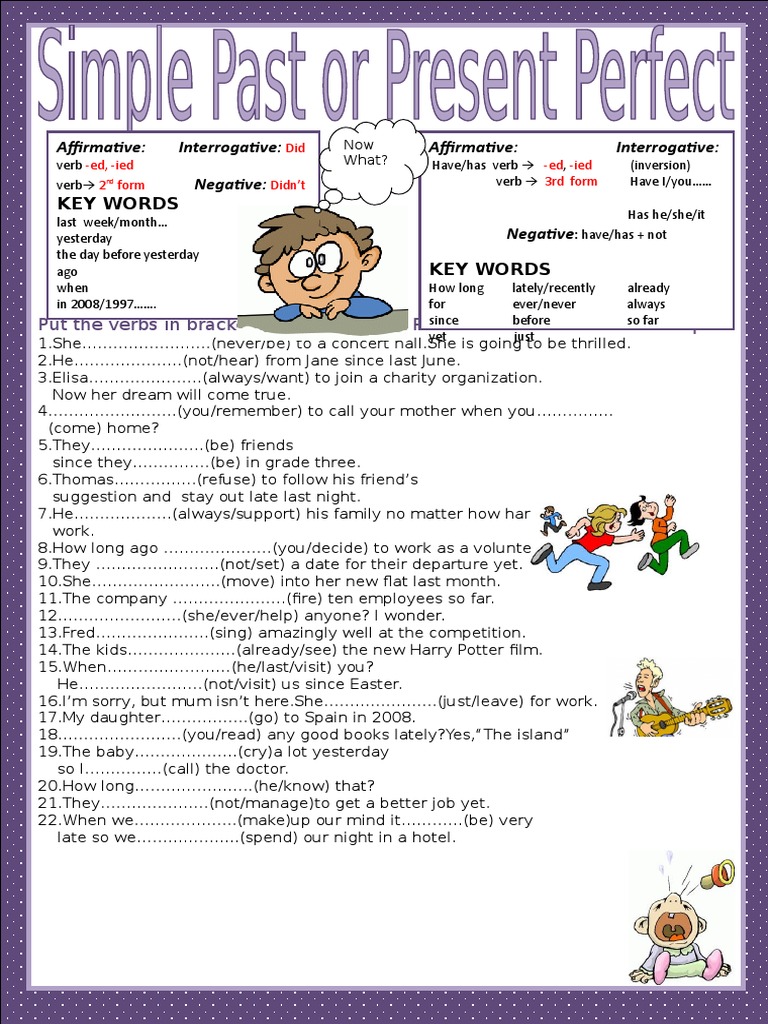 2012 - 13 - Pres Perf Vs Past Sim | PDF | Linguistic Morphology ...