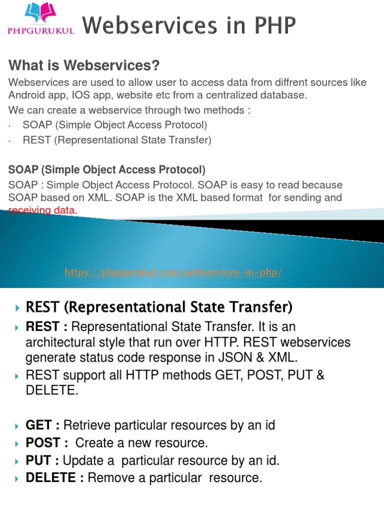 What Is Webservices in PHP ? | PDF | Representational State Transfer ...