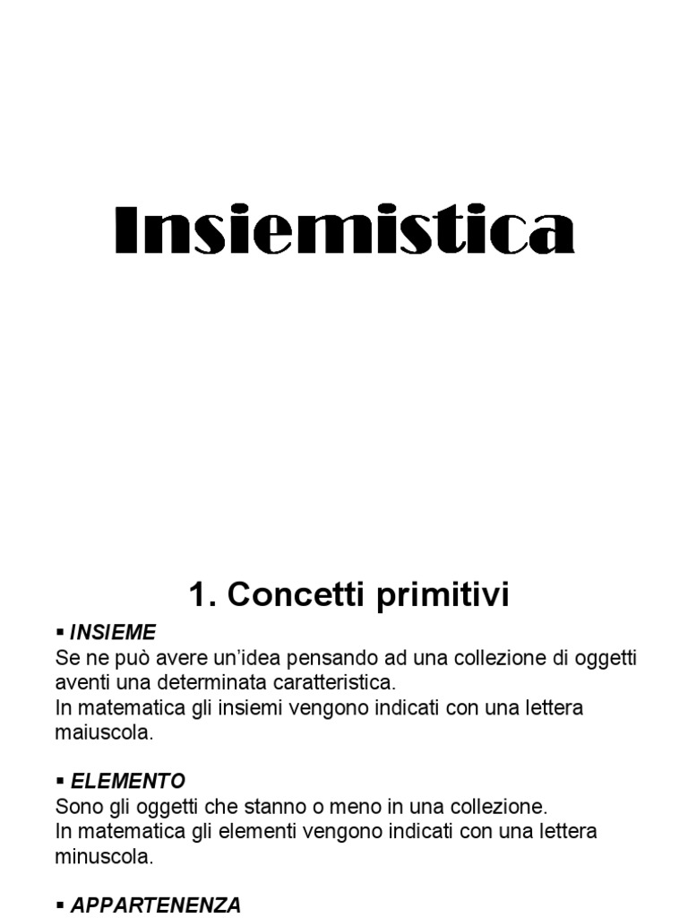 Insiemistica | PDF