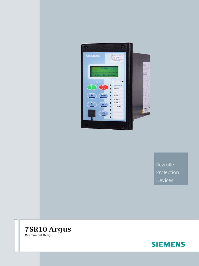 7SR10 Overcurrent Earth Fault Catalogue Sheet | PDF | Relay | Usb
