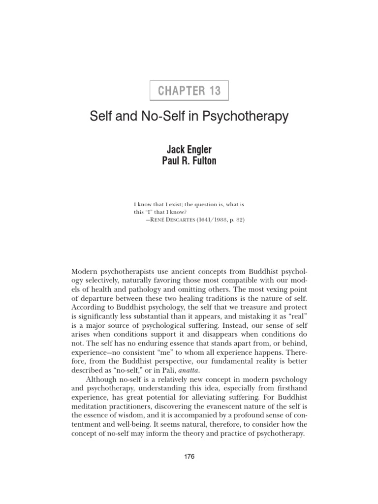 Self and No-Self WCP | PDF | Narcissism | Self