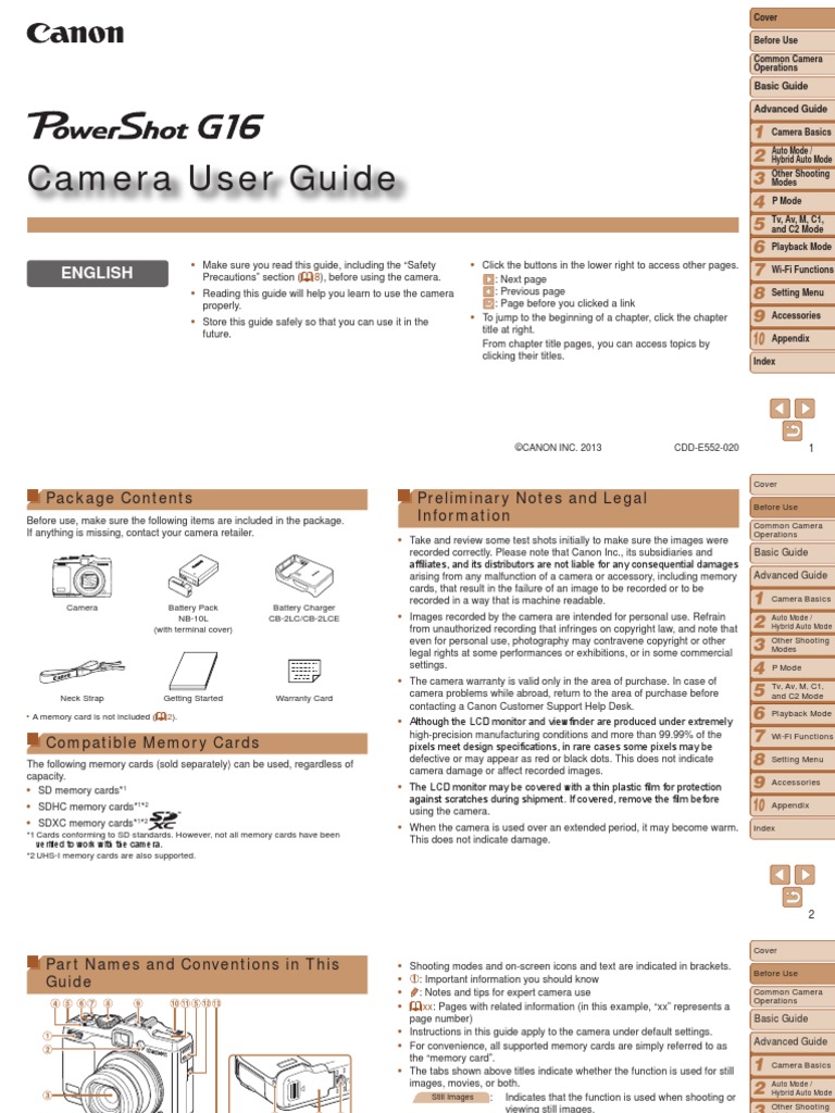 G16 User Guide | PDF | Flash (Photography) | Camera