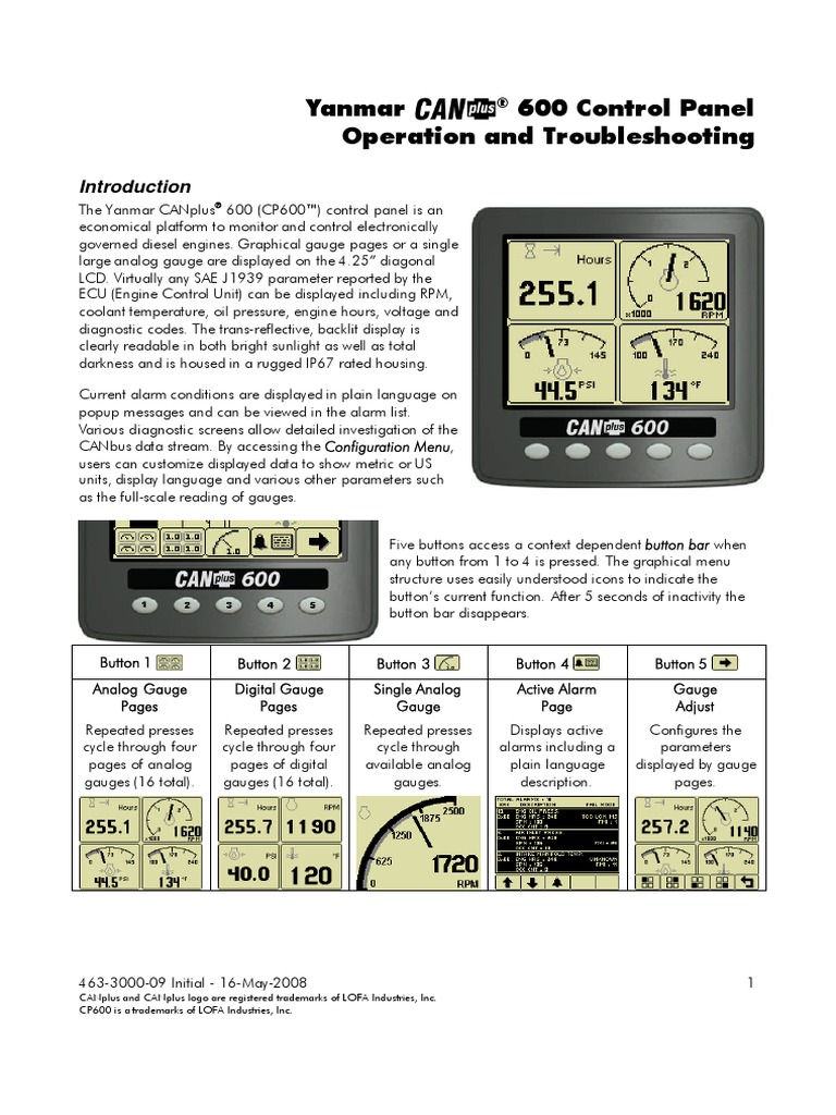 Yanmar CANplus 600 Operation and Troubleshooting PDF | PDF | Relay ...