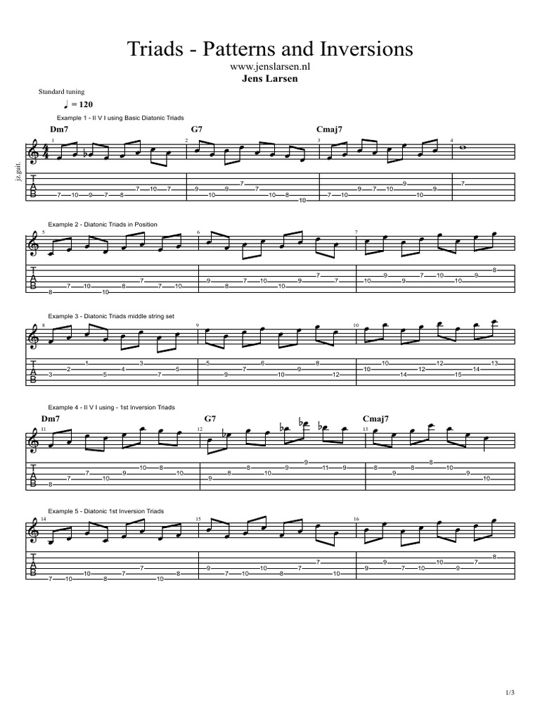 Triads Patterns and Inversions | PDF | Musical Compositions | Melody