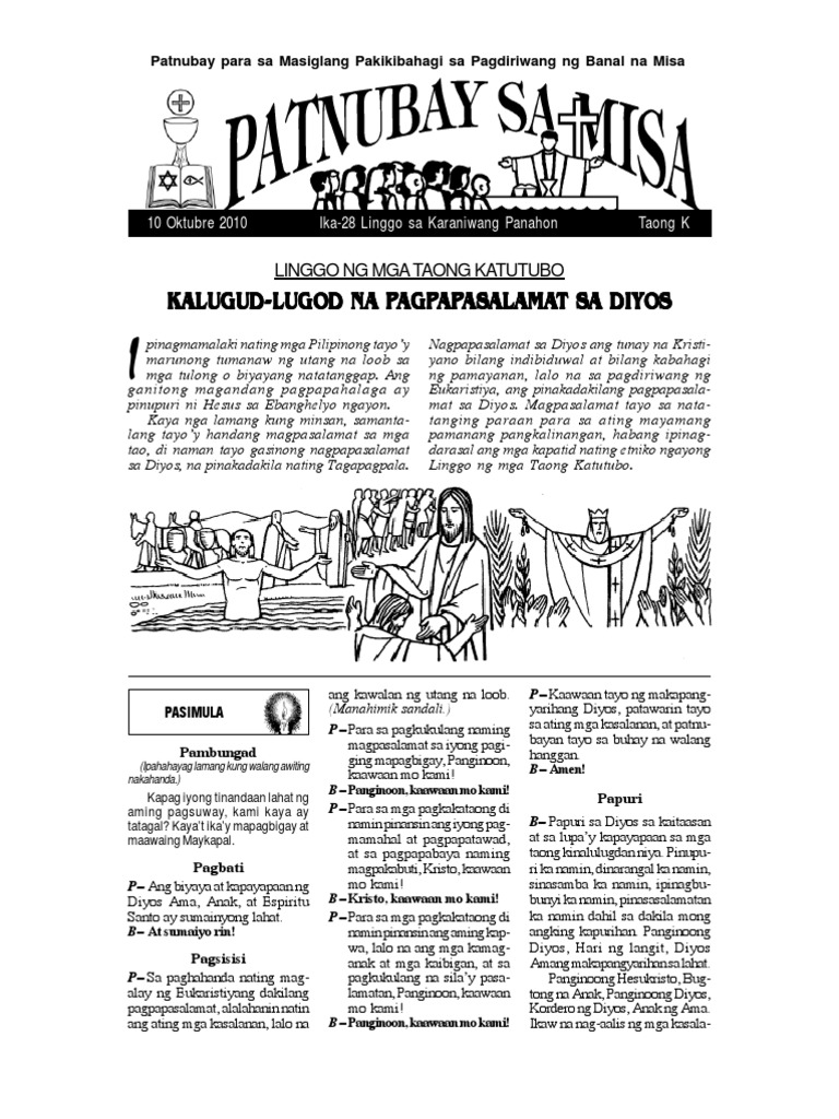 Patnubay Sa Misa | PDF