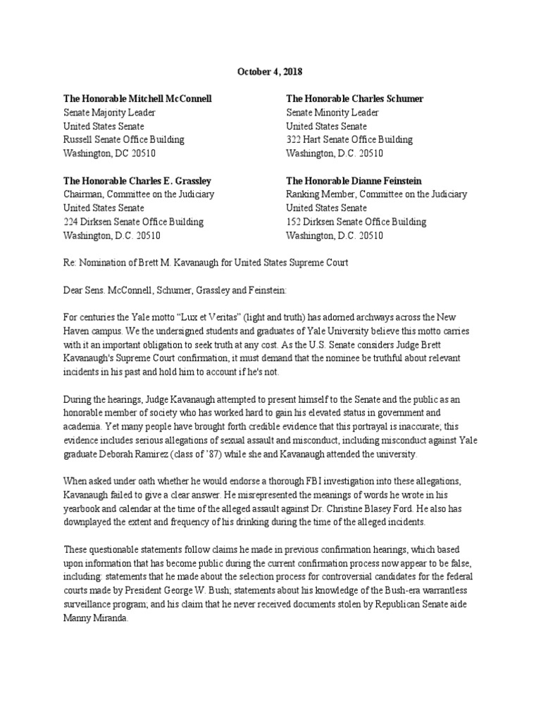 Yale-Letter Oct 04 2018 | PDF