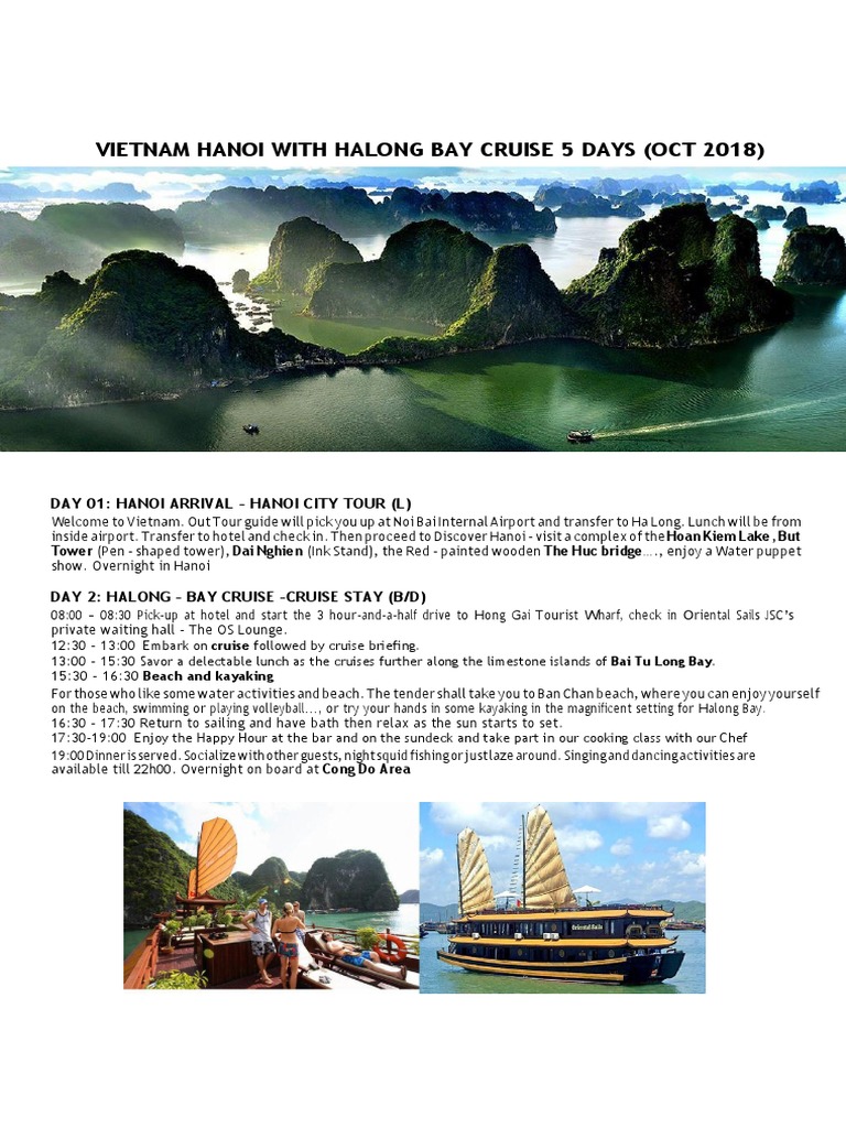 Halong Bay and Hanoi 5 Days PDF | PDF | Hanoi
