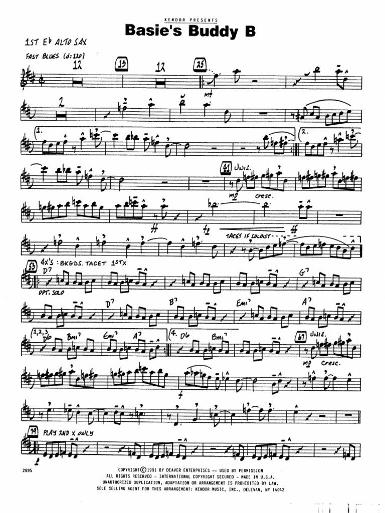 Basie's Buddy B - FULL Big Band - La Barbera | PDF
