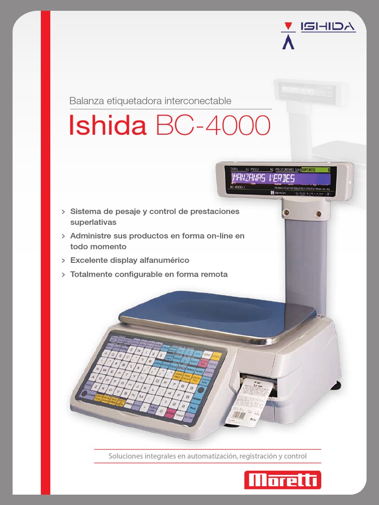 Balanza Ishida BC-4000: Manual y Especificaciones | PDF