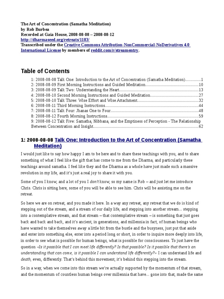 Art of Concentration PDF | PDF | Meditation | Vipassanā