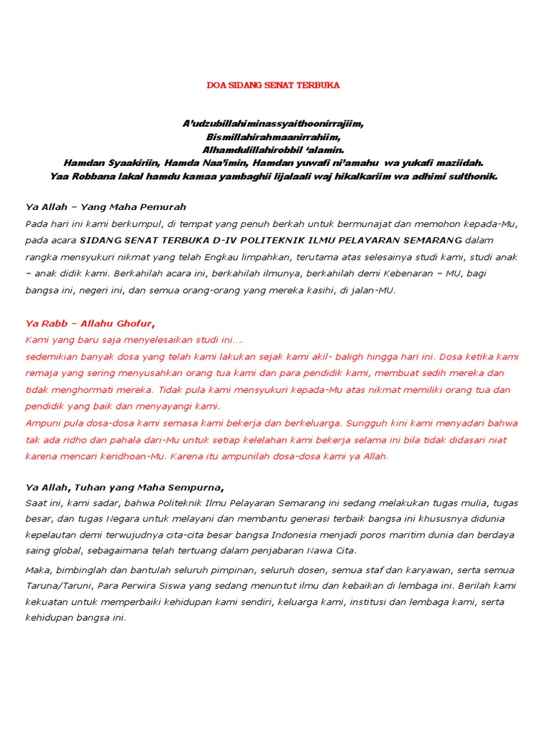 Doa Wisuda | PDF